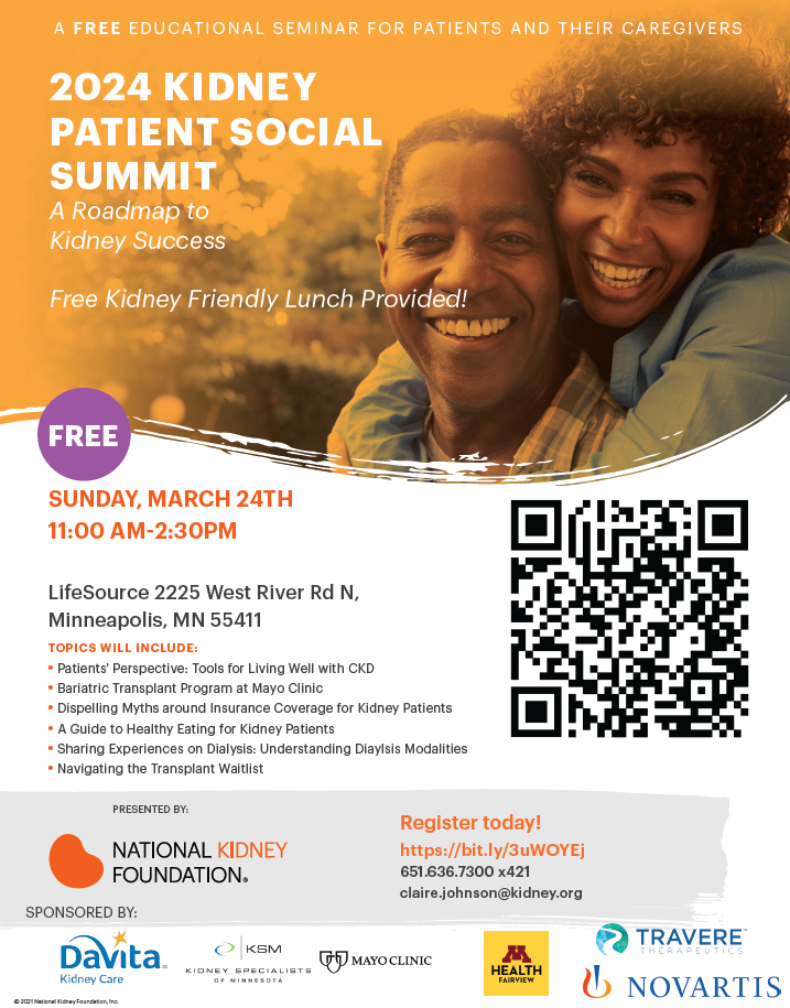 NKF MN Kidney Patient Social Summit | Midwest Kidney Network | MI | MN ...